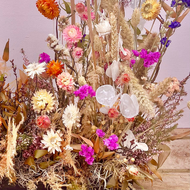 Dried Flower Meadow Box Arrangement – The Flowersmith Studio